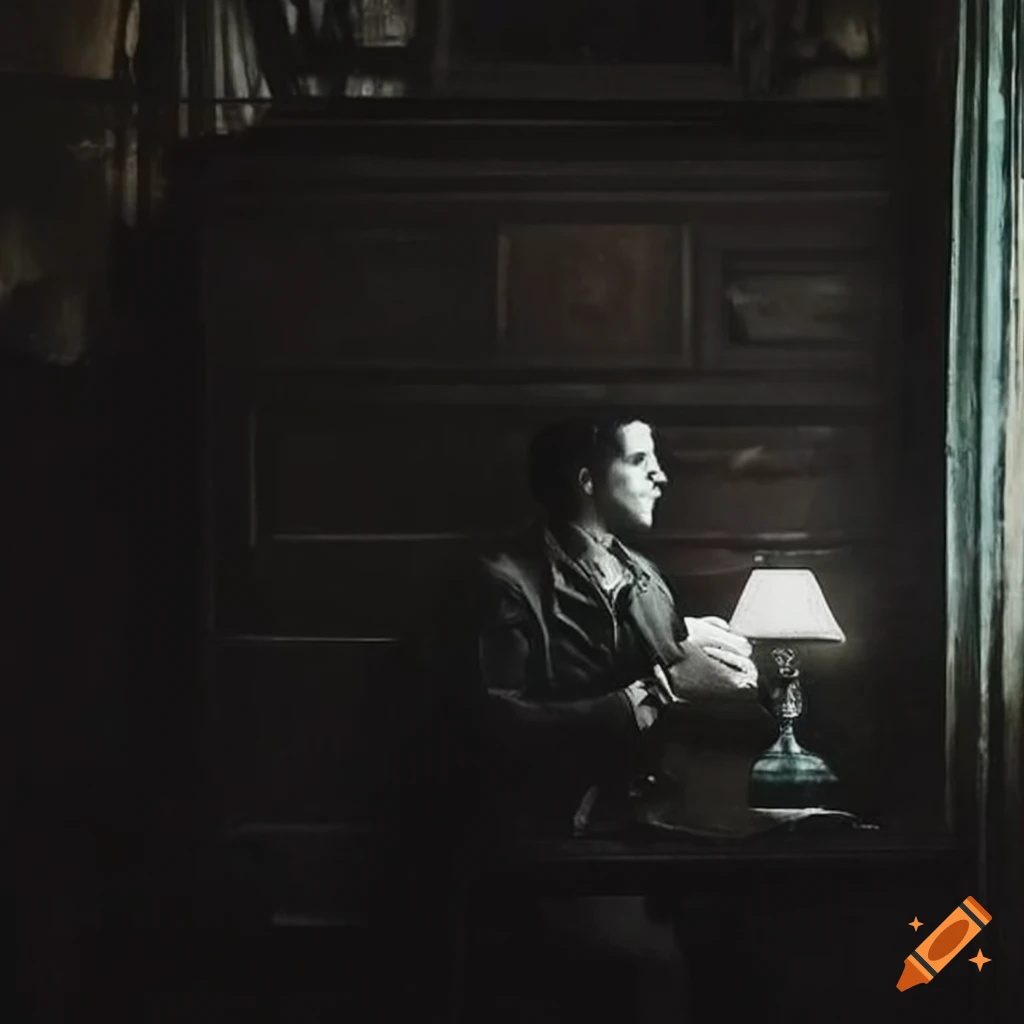 Bohemian artist in cluttered antique study on Craiyon