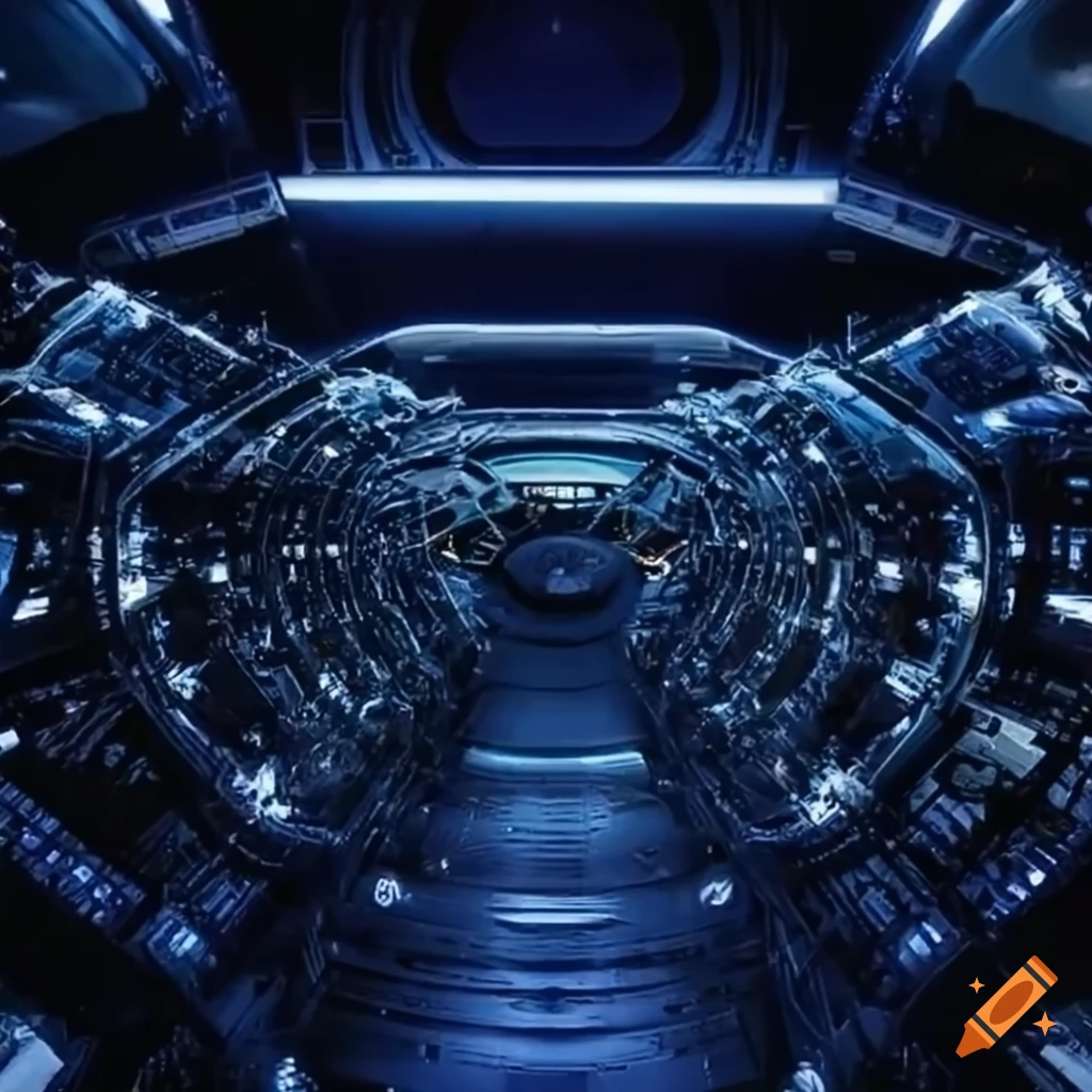 Group of small aliens in a space ship in a sci-fi movie scene on Craiyon