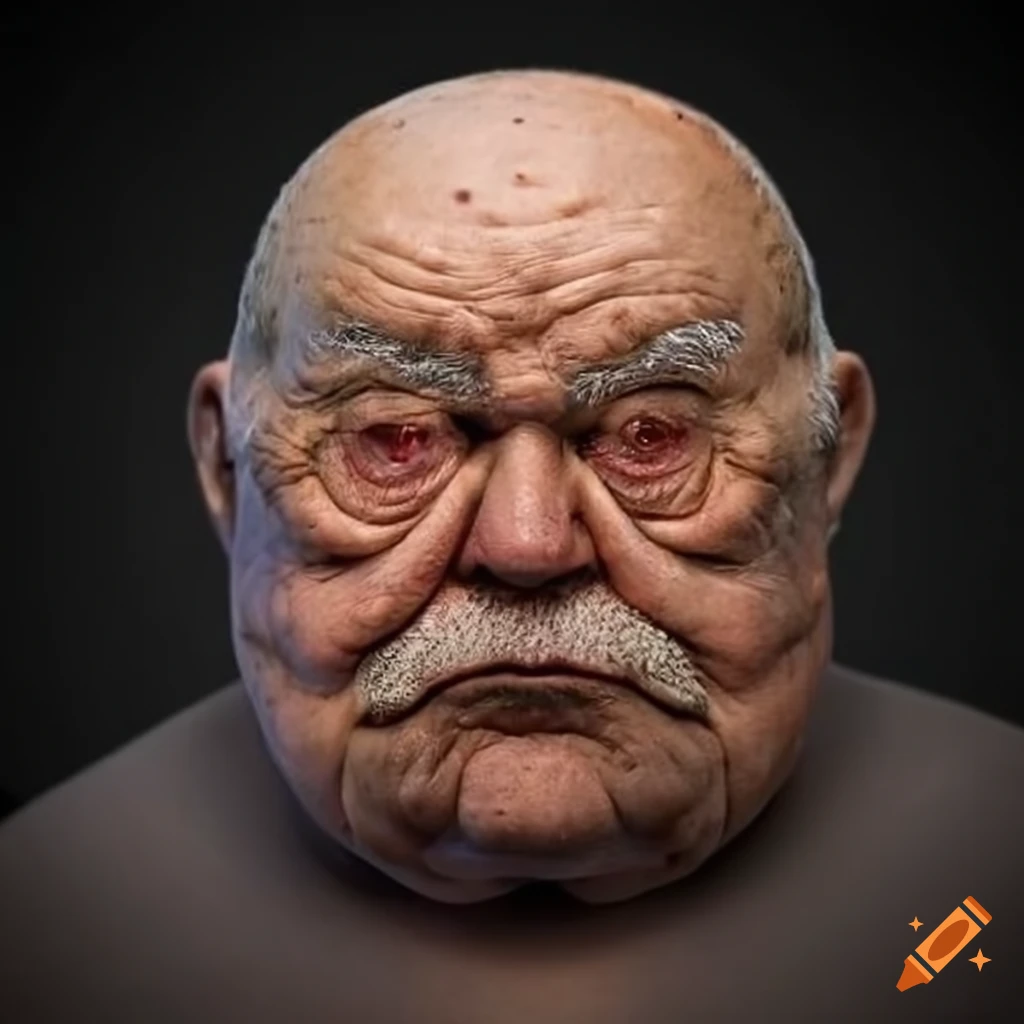 Elderly overweight man on Craiyon