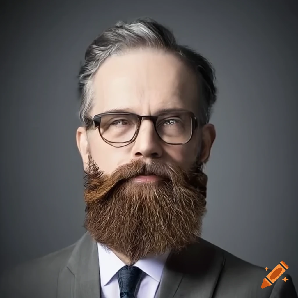 Distinguished university professor in rich clothing with a well-groomed ...