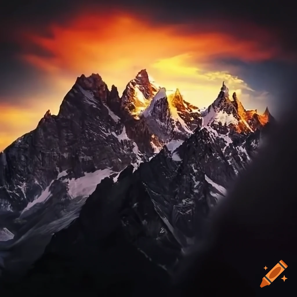 Alps landscape under defense on Craiyon