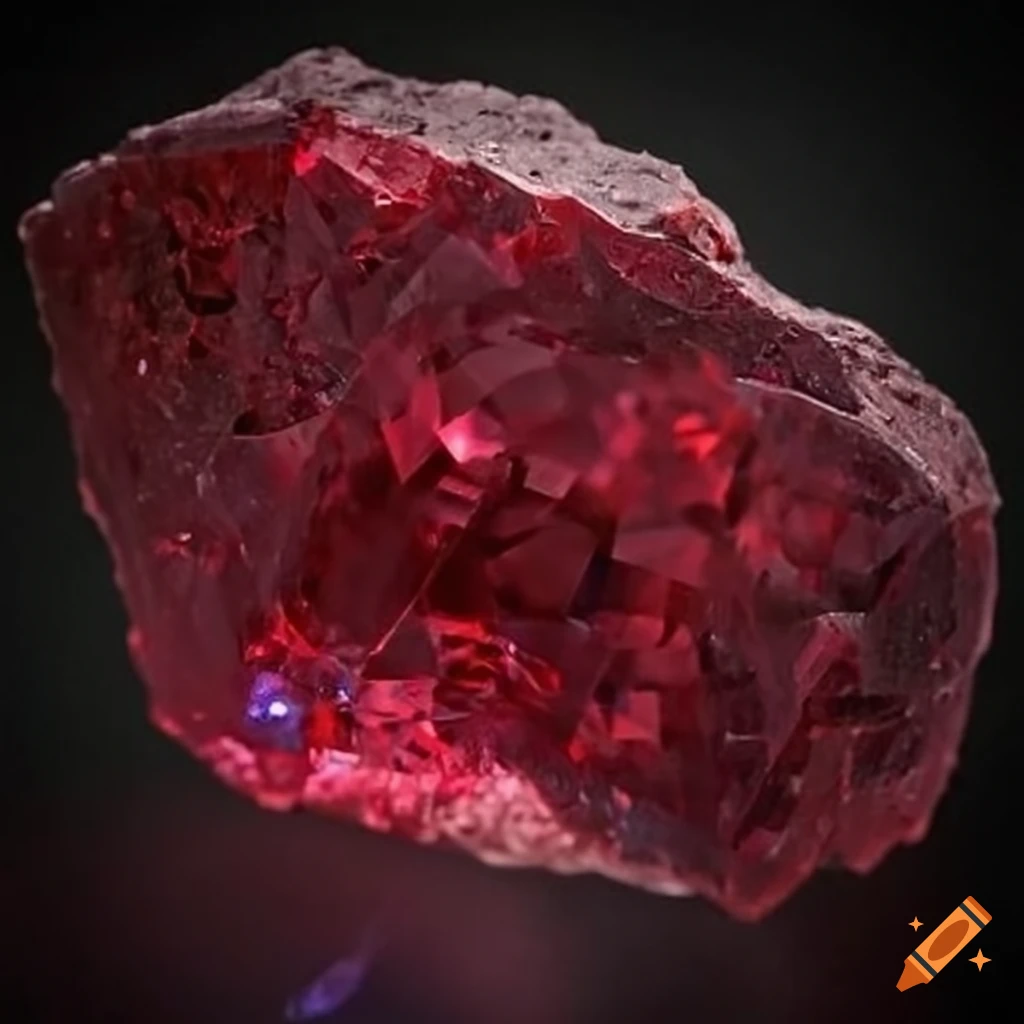 Red glowing cryptonite gem on Craiyon
