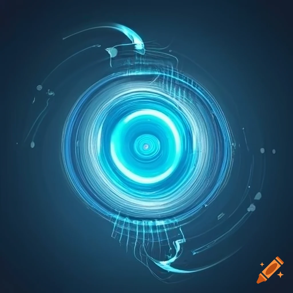 Company logo showcasing data flow with a spiral design on Craiyon