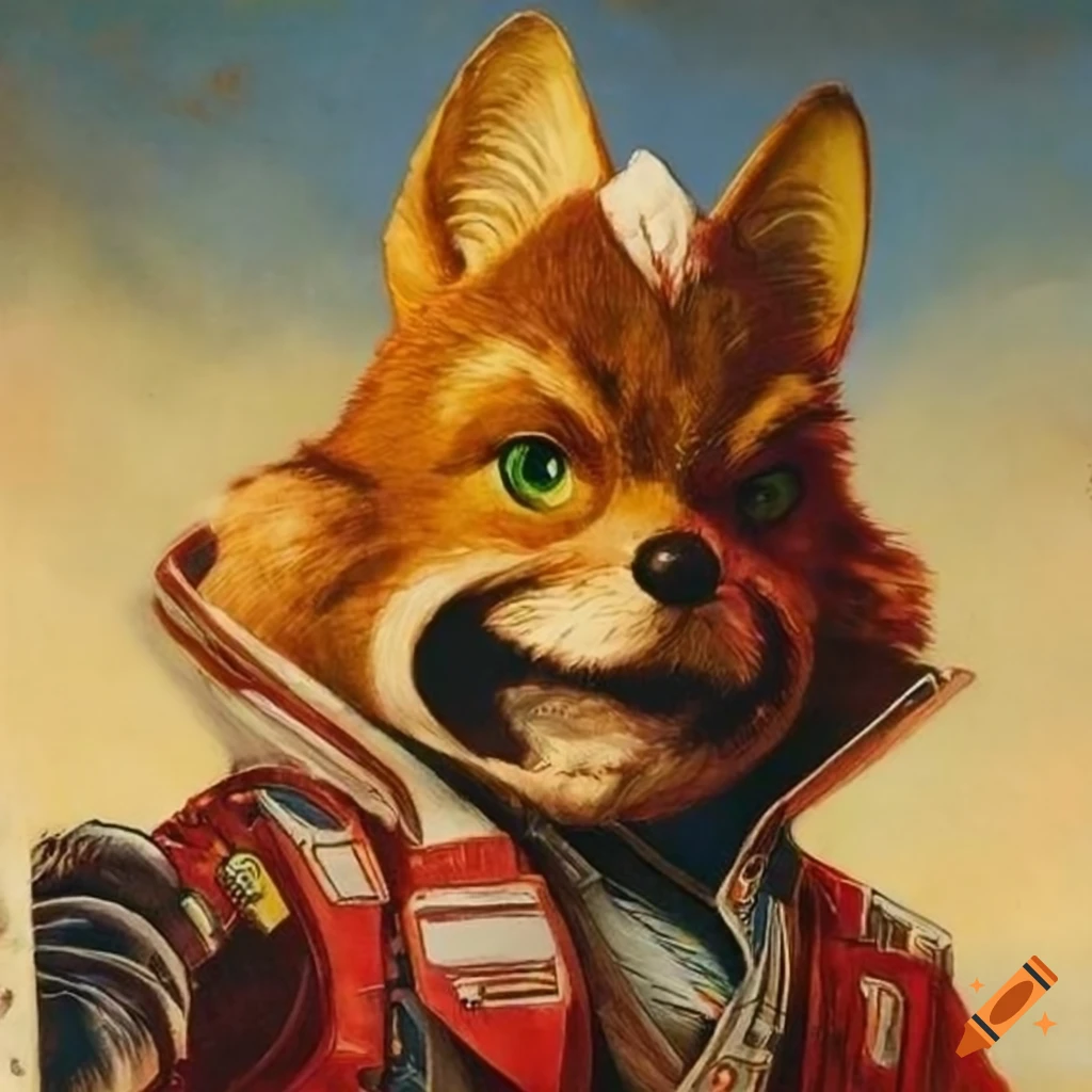 Star fox vintage poster by james gurney and norman rockwell on Craiyon