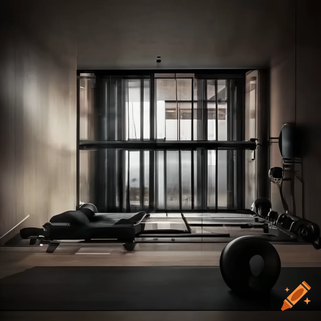 Modern indoor gym in a stylish house on Craiyon