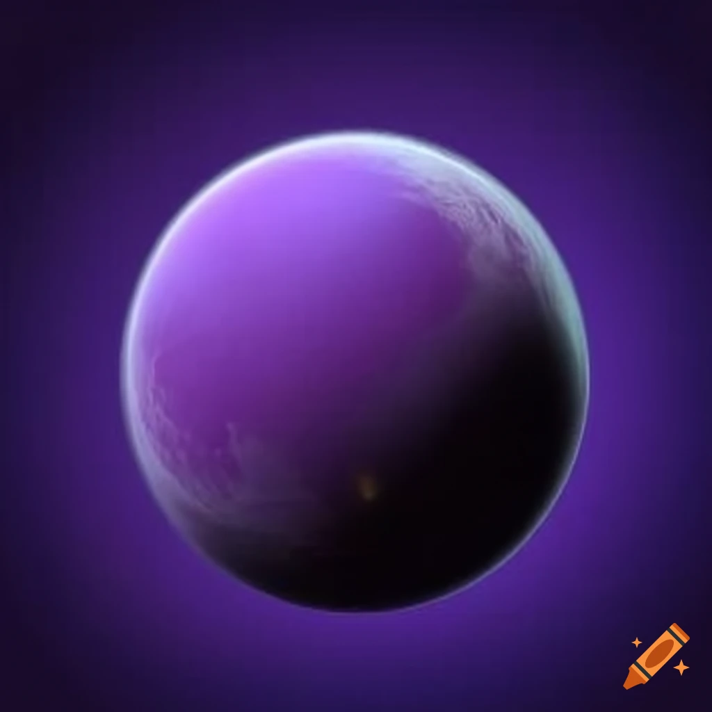 Purple little planet on Craiyon