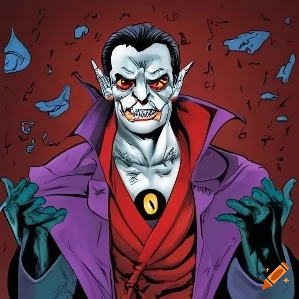 Toy box vampire in steve ditko comic style on Craiyon