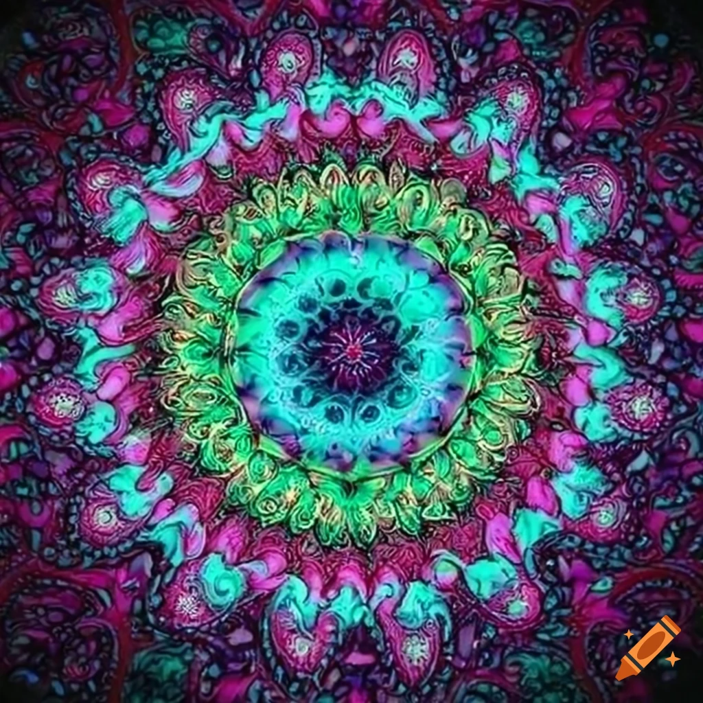 Colorful and intricate mandala design on Craiyon