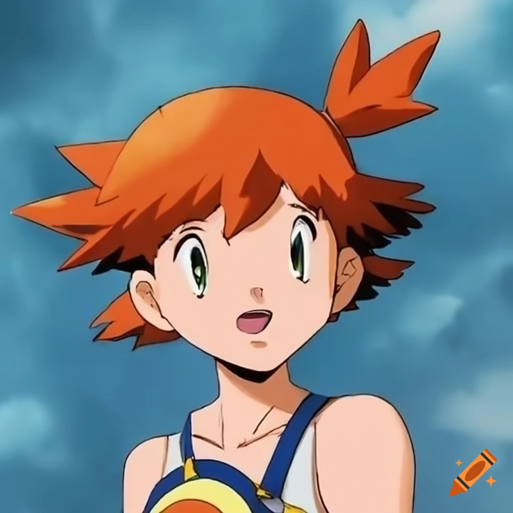 Misty from Pokémon with Princess Mononoke's body proportions on Craiyon