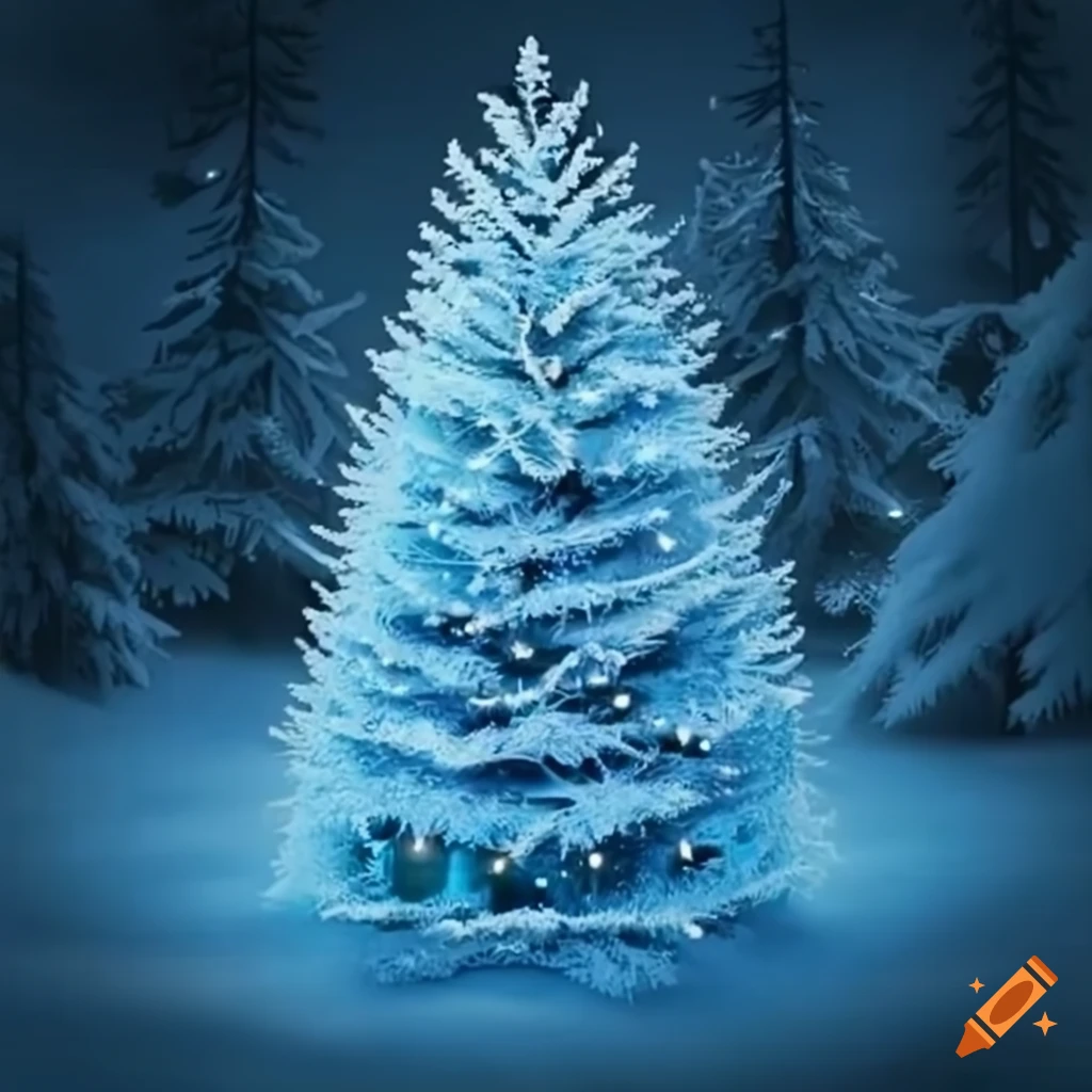 Frozen christmas tree forest on Craiyon