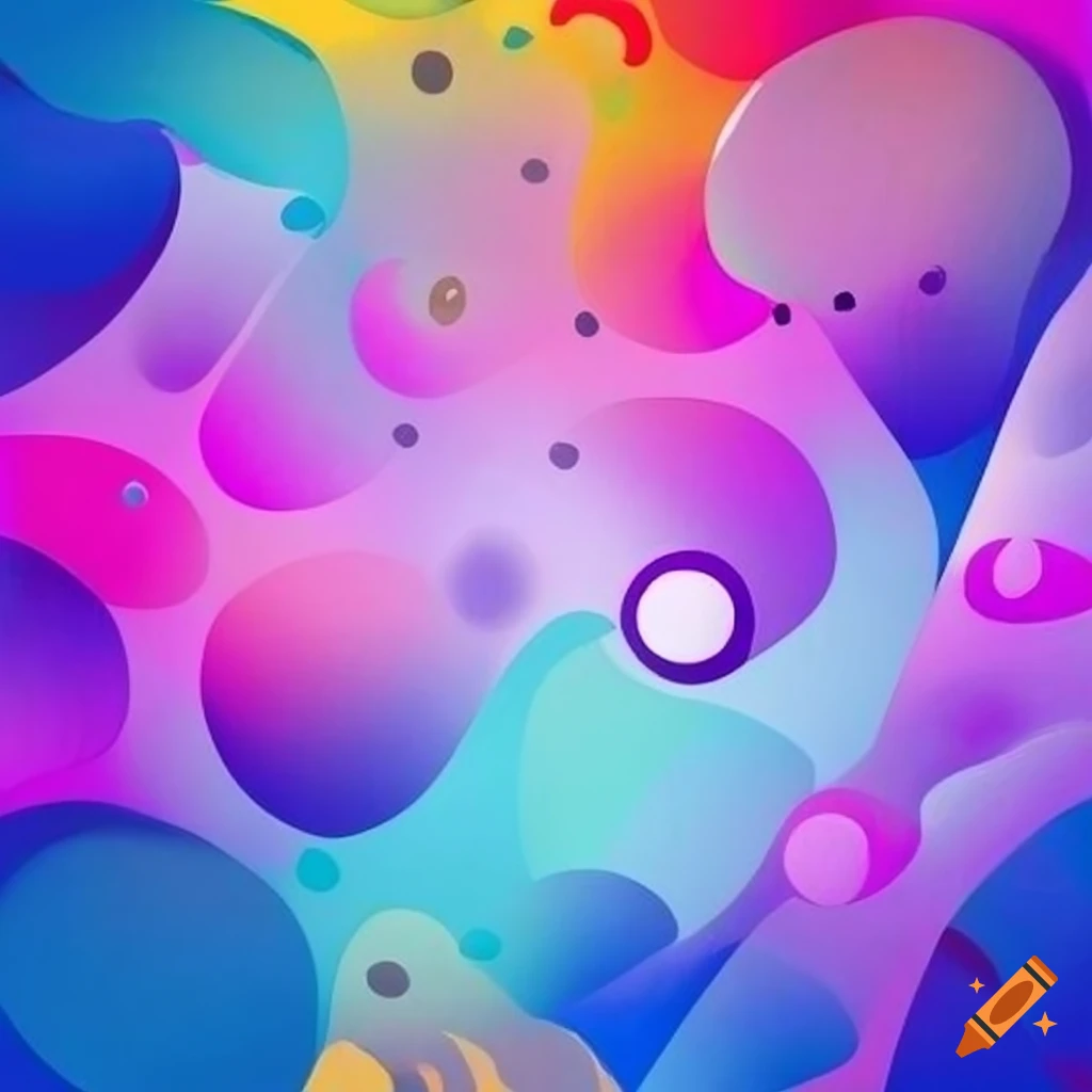 Colorful abstract artwork with shapes and patterns on Craiyon