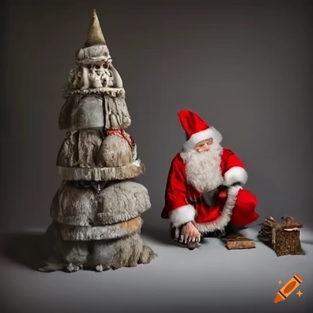 Santa and the seven dwarves on Craiyon