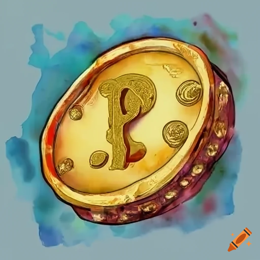 Comically gold coin on Craiyon