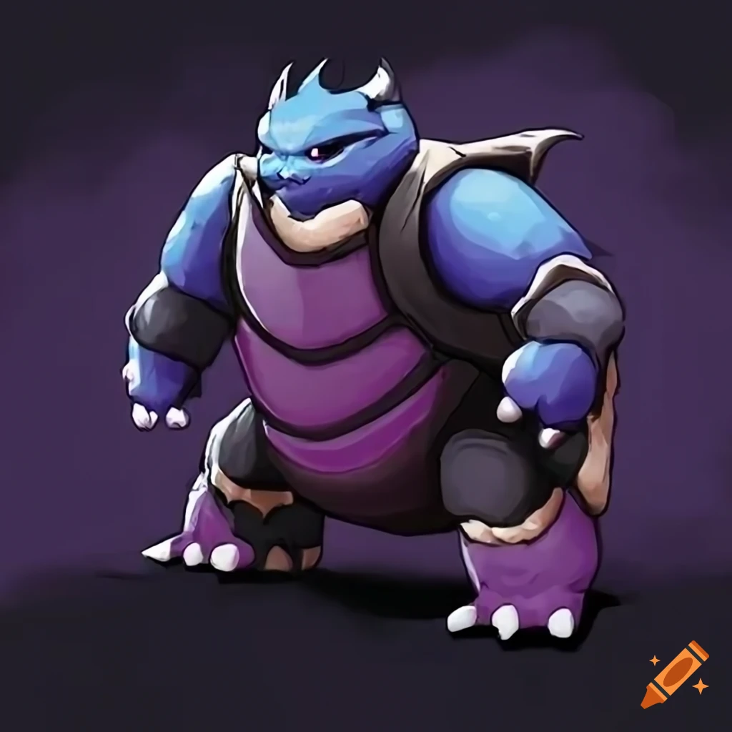 Dark blastoise speedy parcels on Craiyon