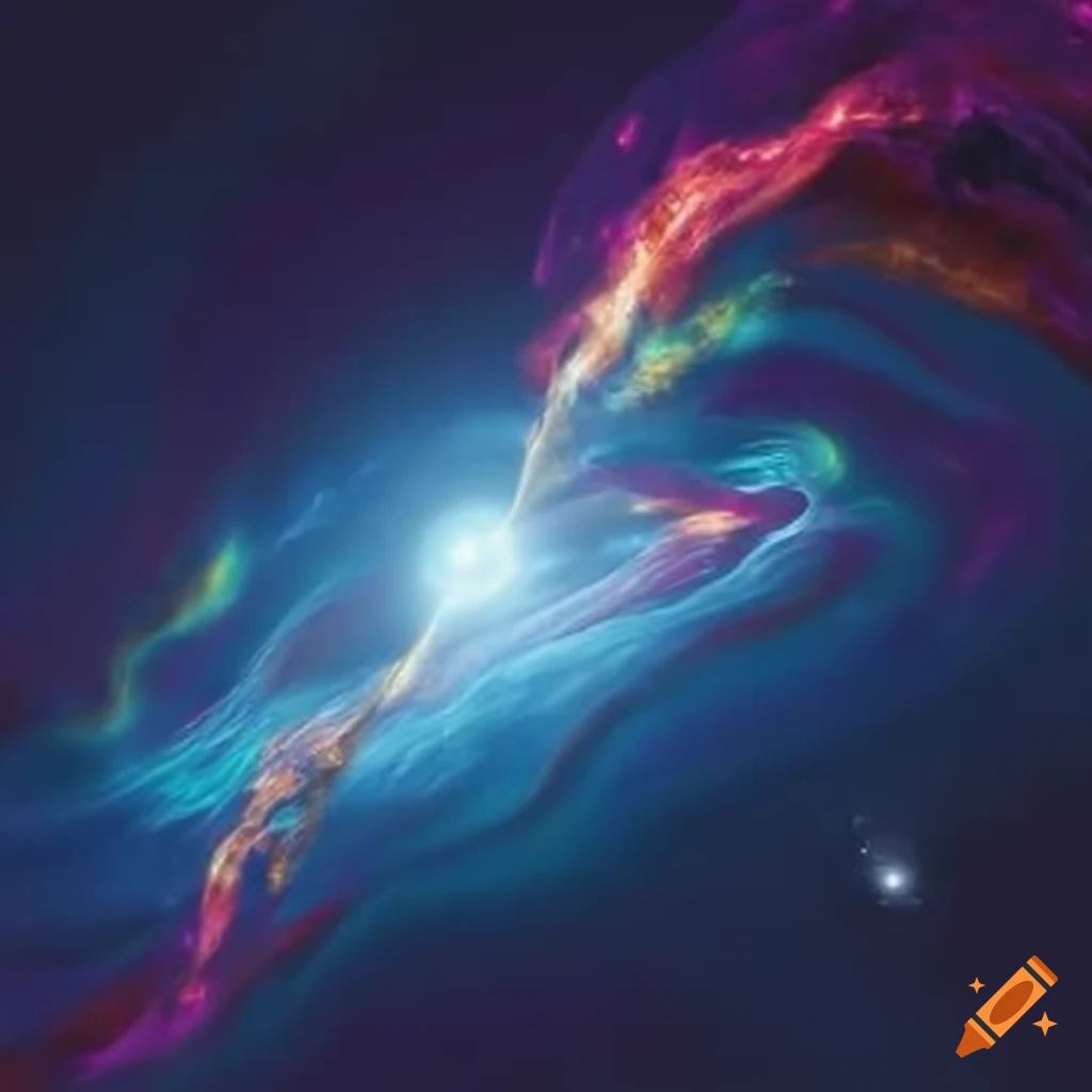 Vibrant quasar in outer space on Craiyon