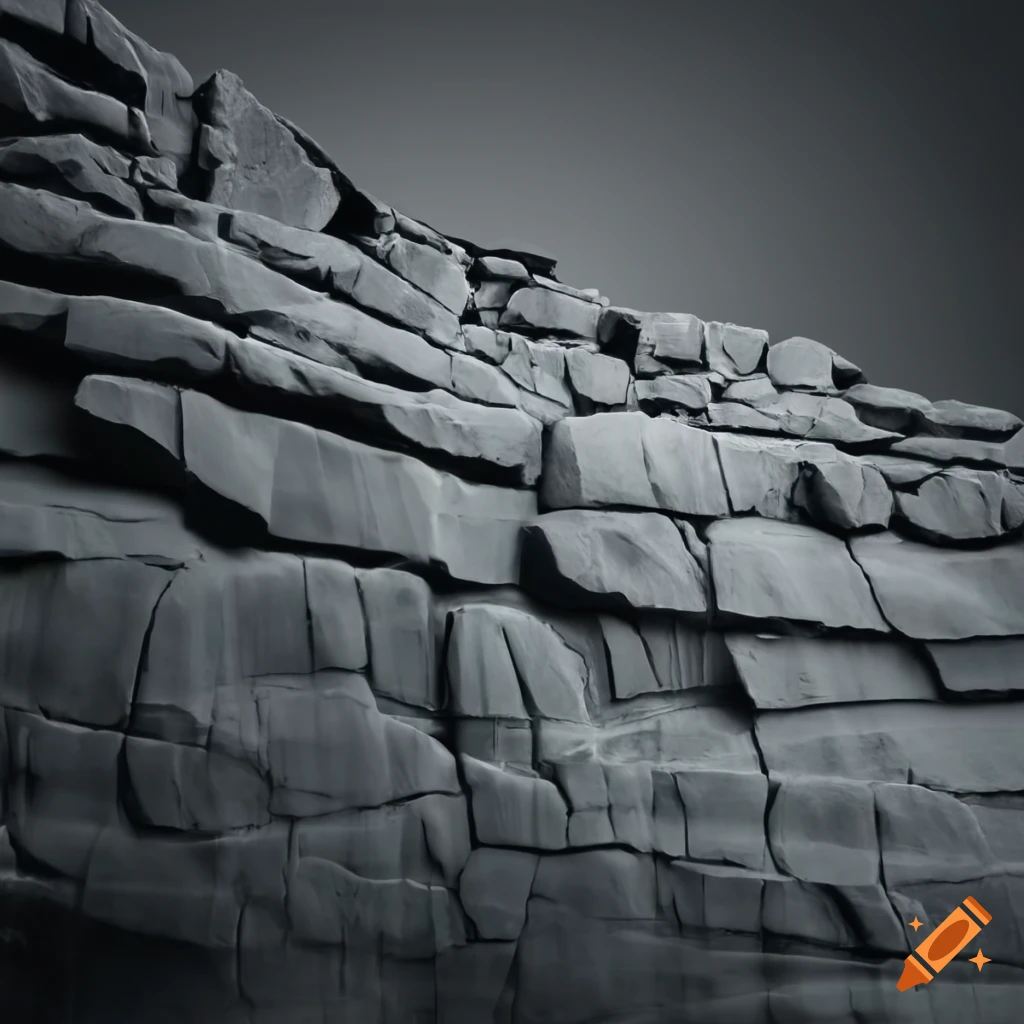 Smooth dark rock wall texture on Craiyon