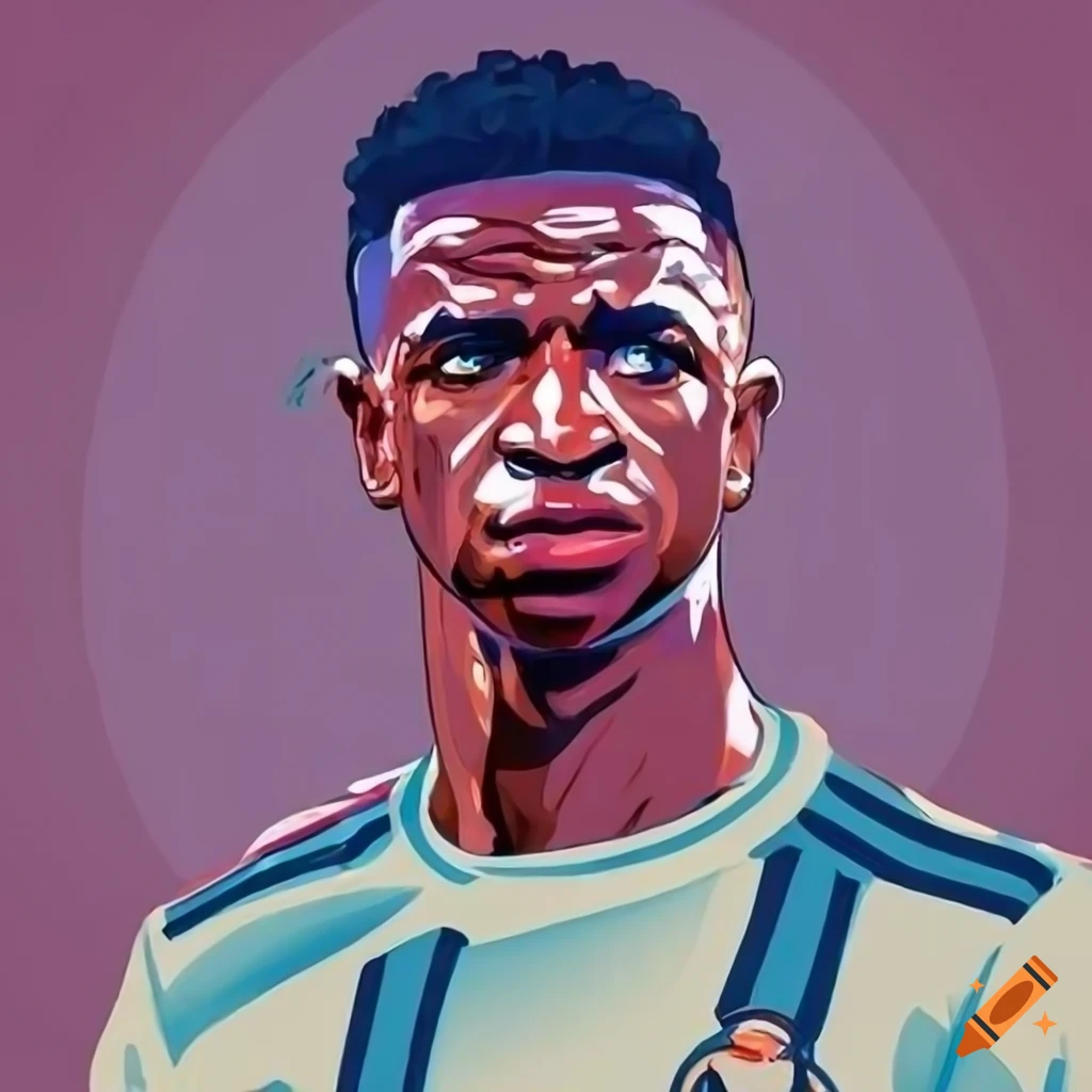 Disney-style illustration of vinicius jr from real madrid on Craiyon