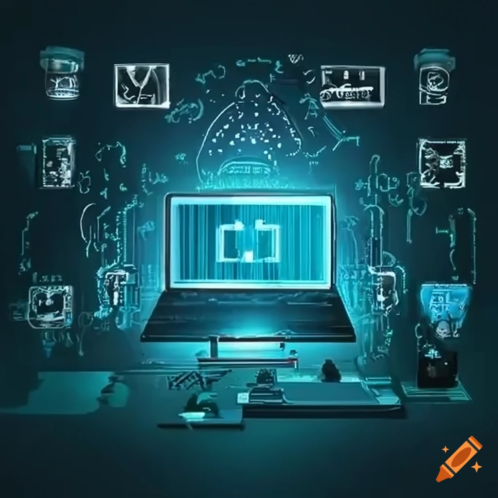 Cyber security challenge concept on Craiyon