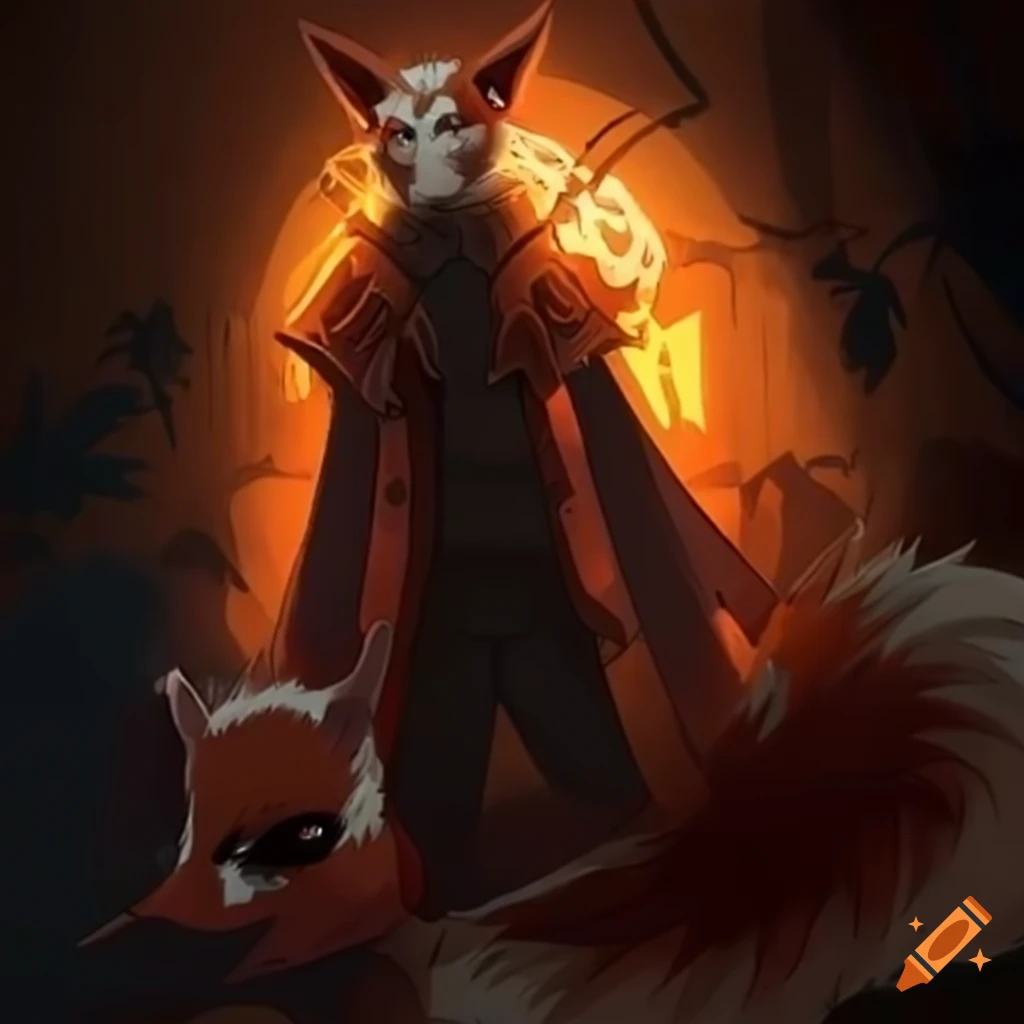 Depressed fox character on Craiyon