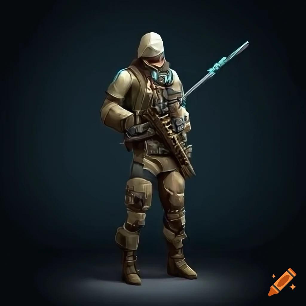 Game character soldier on Craiyon