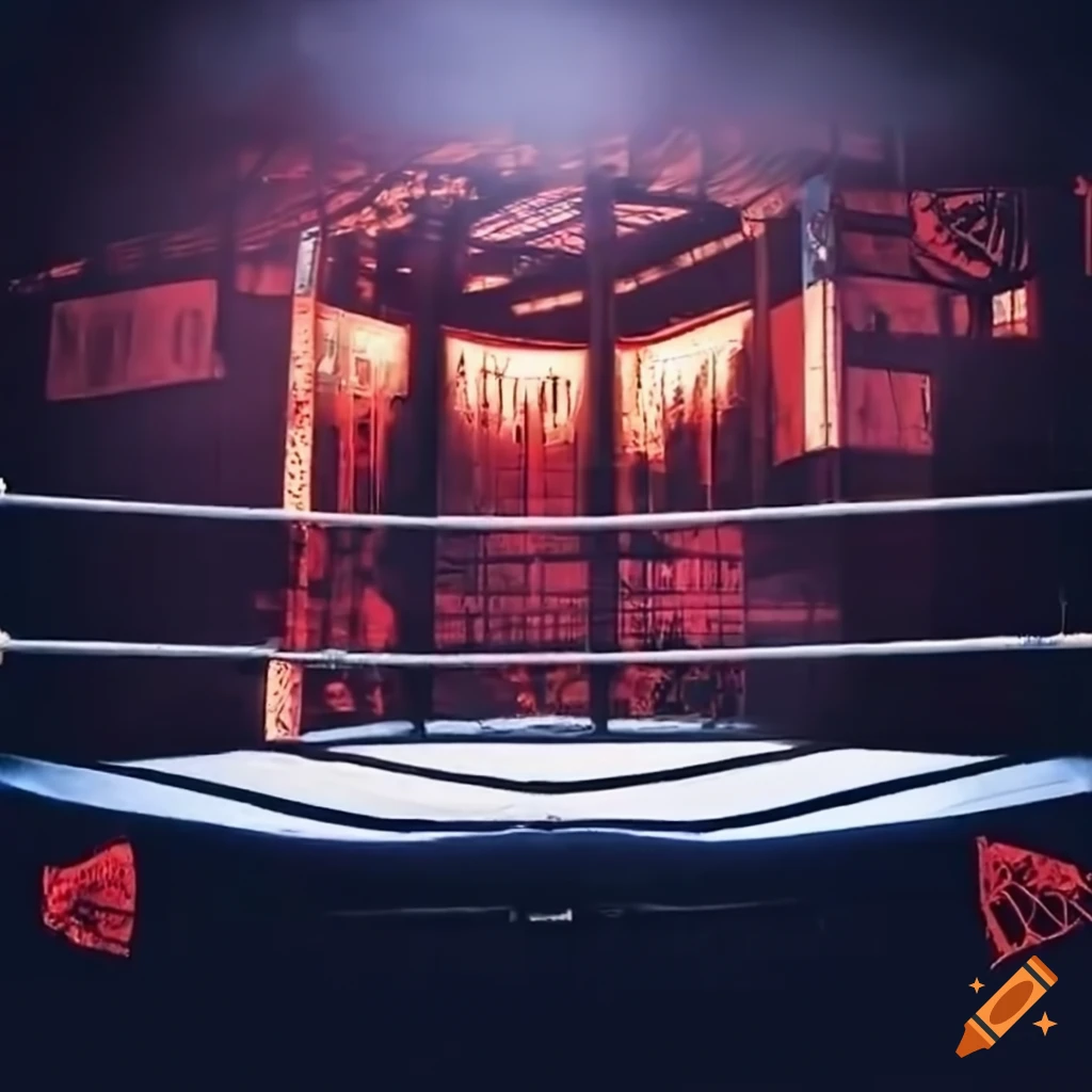 Pro wrestling ring on Craiyon