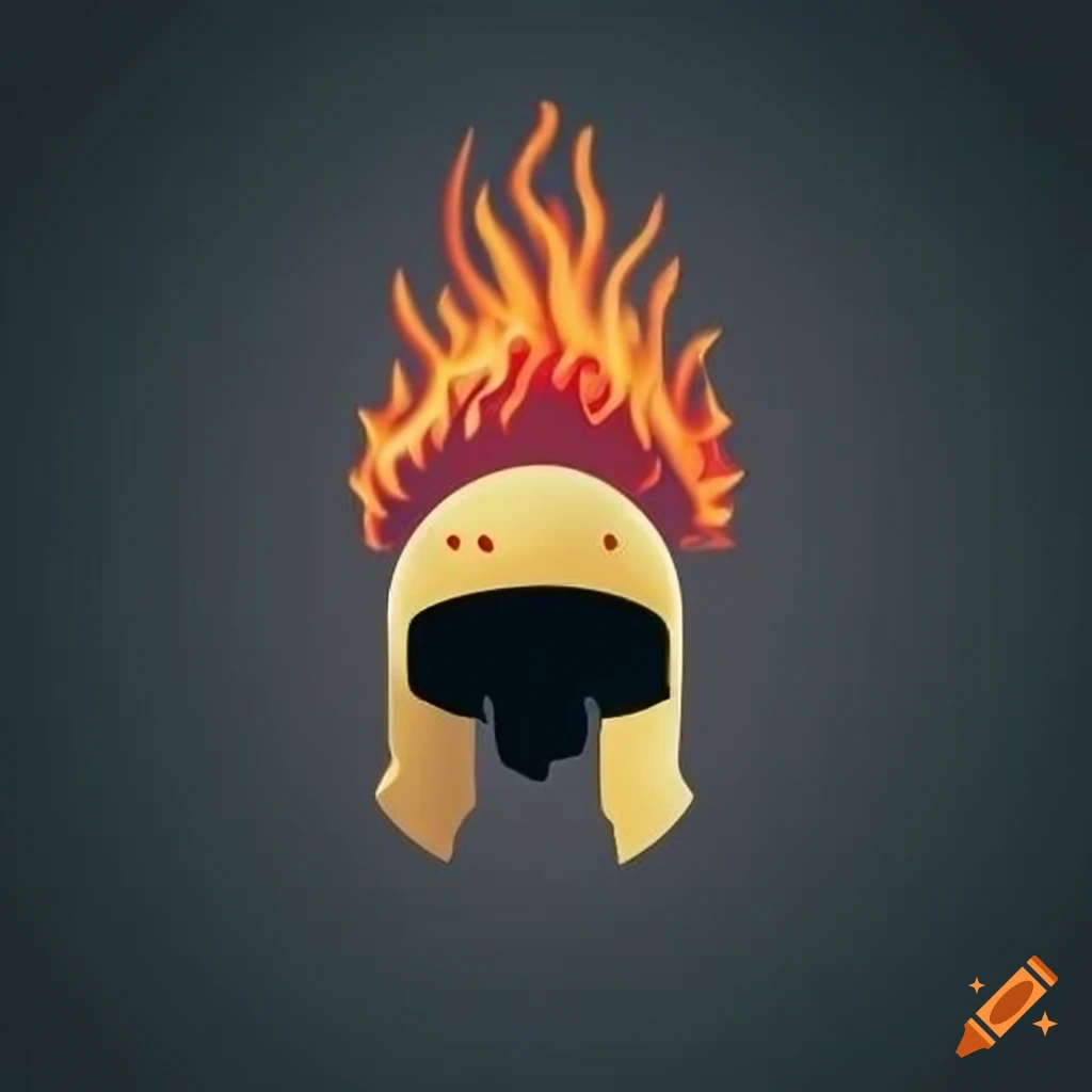 Bbq nomade's logo featuring a centurion helmet with flames and grilling ...