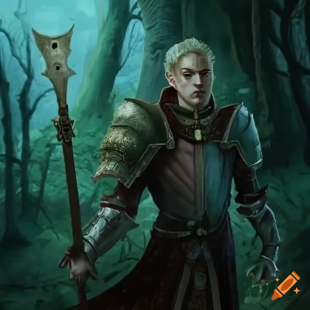 Knight of the riddles in the feywild on Craiyon