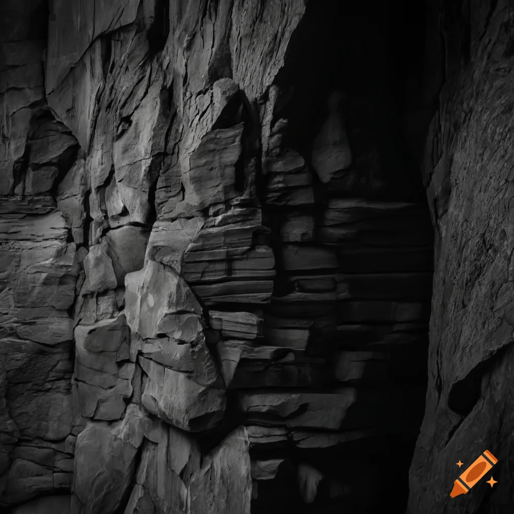 Dark rock wall on Craiyon