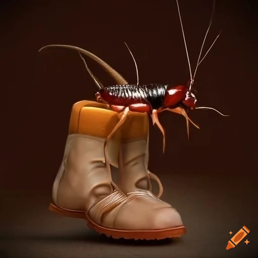 Earwig wearing many fur boots on human feet on Craiyon