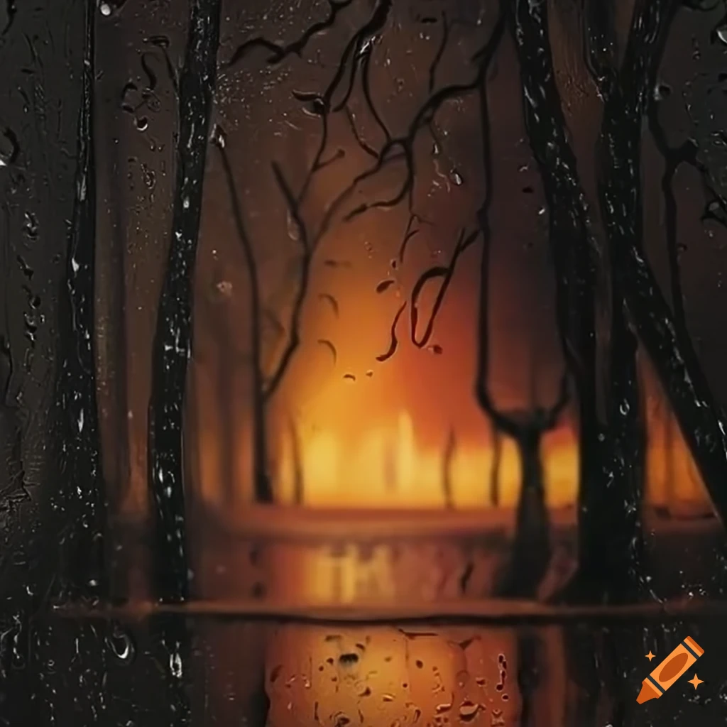 Rainy day scene on Craiyon