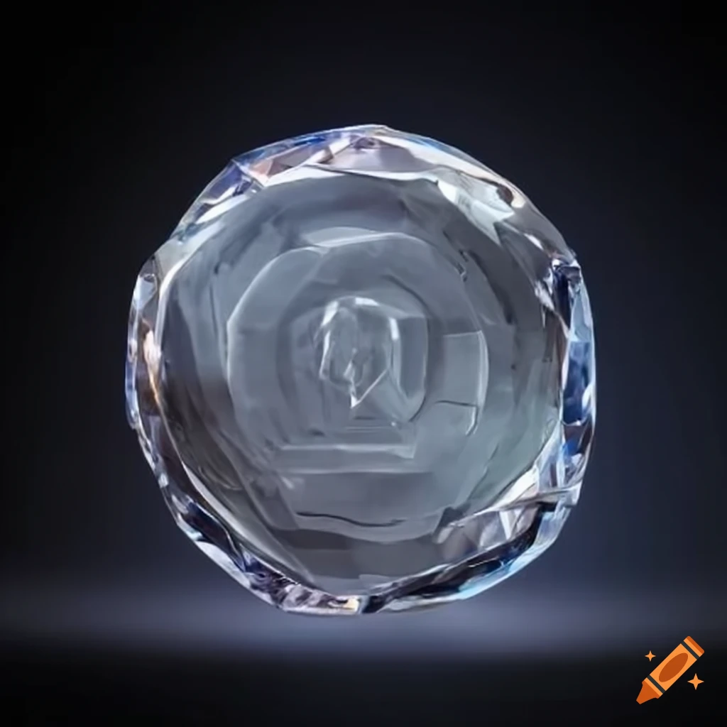 Transparent crystal coin on Craiyon