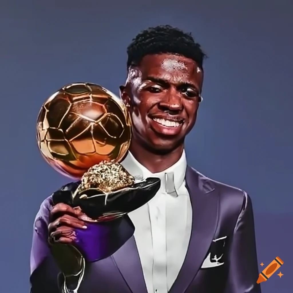 Vinicius Jr Winning The Ballon Dor On Craiyon