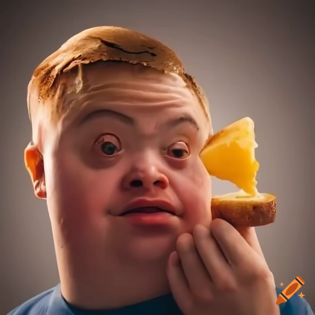 Man making a grilled cheese sandwich on Craiyon