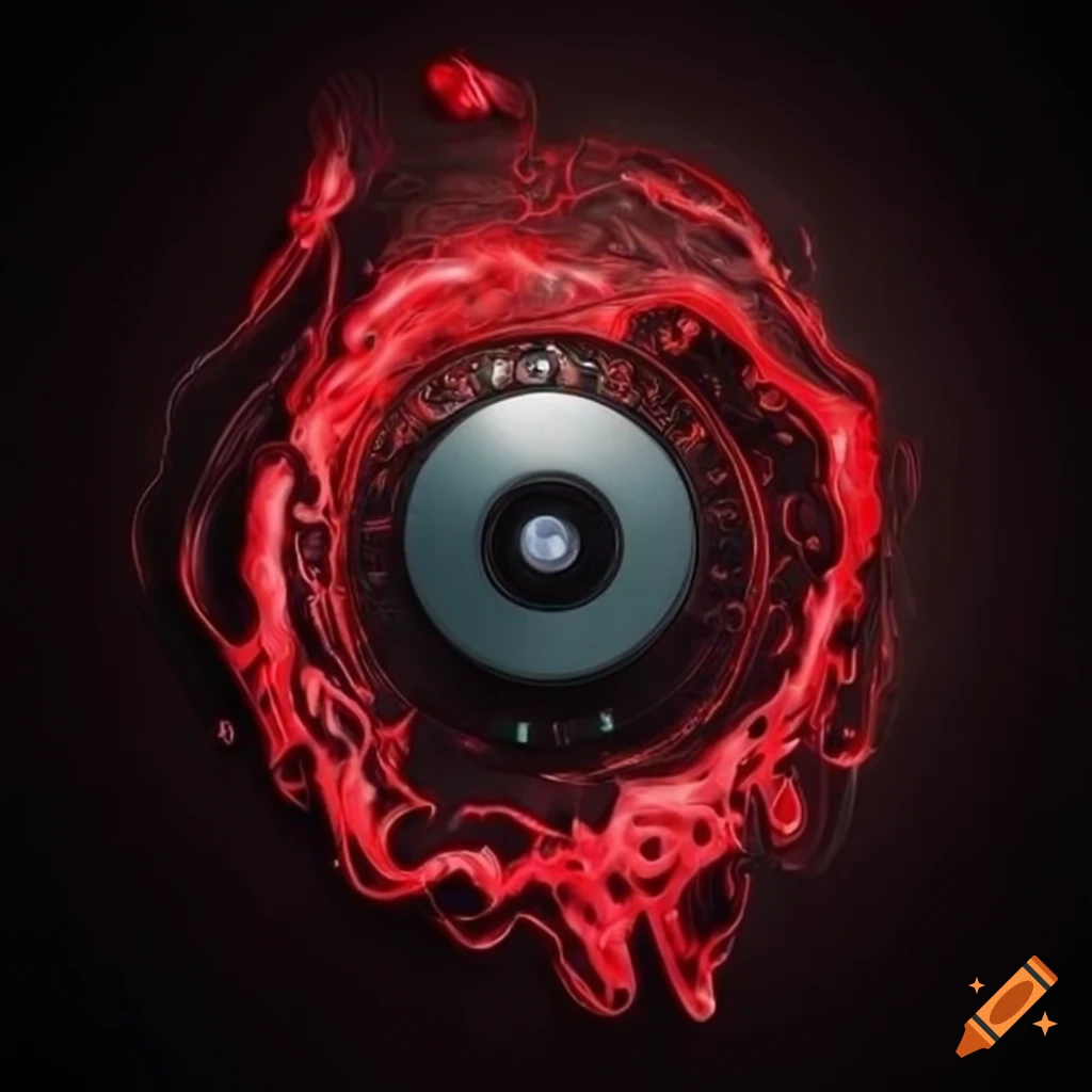 Artistic representation of cdj3000 dj equipment in blood-like painting ...