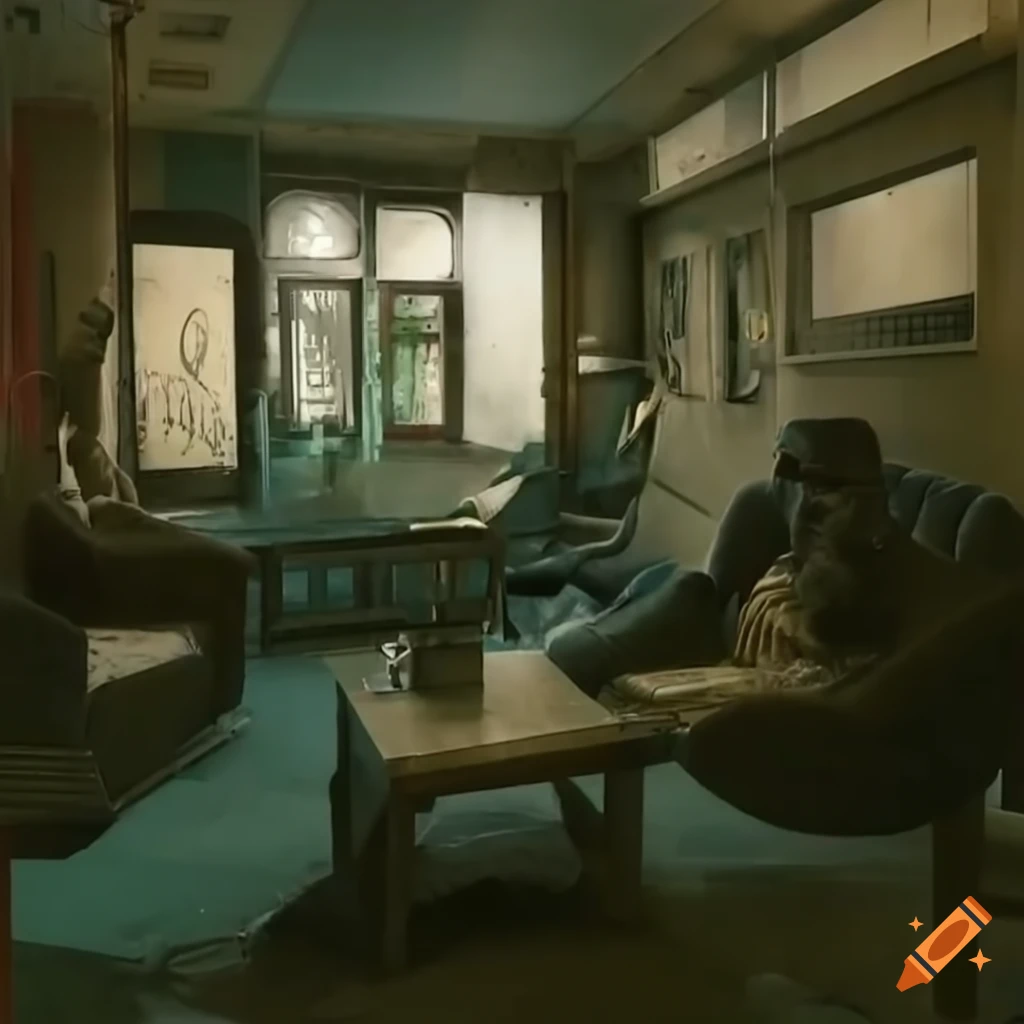 Cyberpunk russian living room on Craiyon