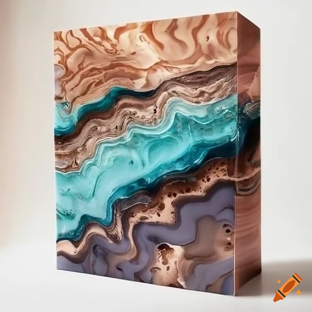 Beautifully crafted epoxy resin tables with captivating patterns on Craiyon