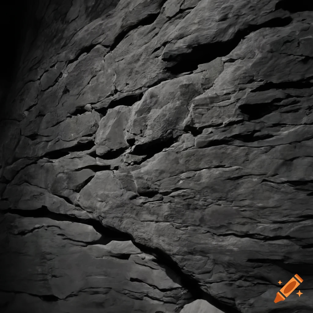 Smooth dark rock wall texture on Craiyon
