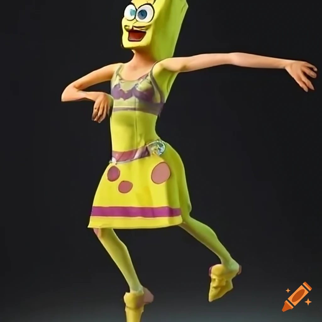 Spongebob as a dancer on Craiyon