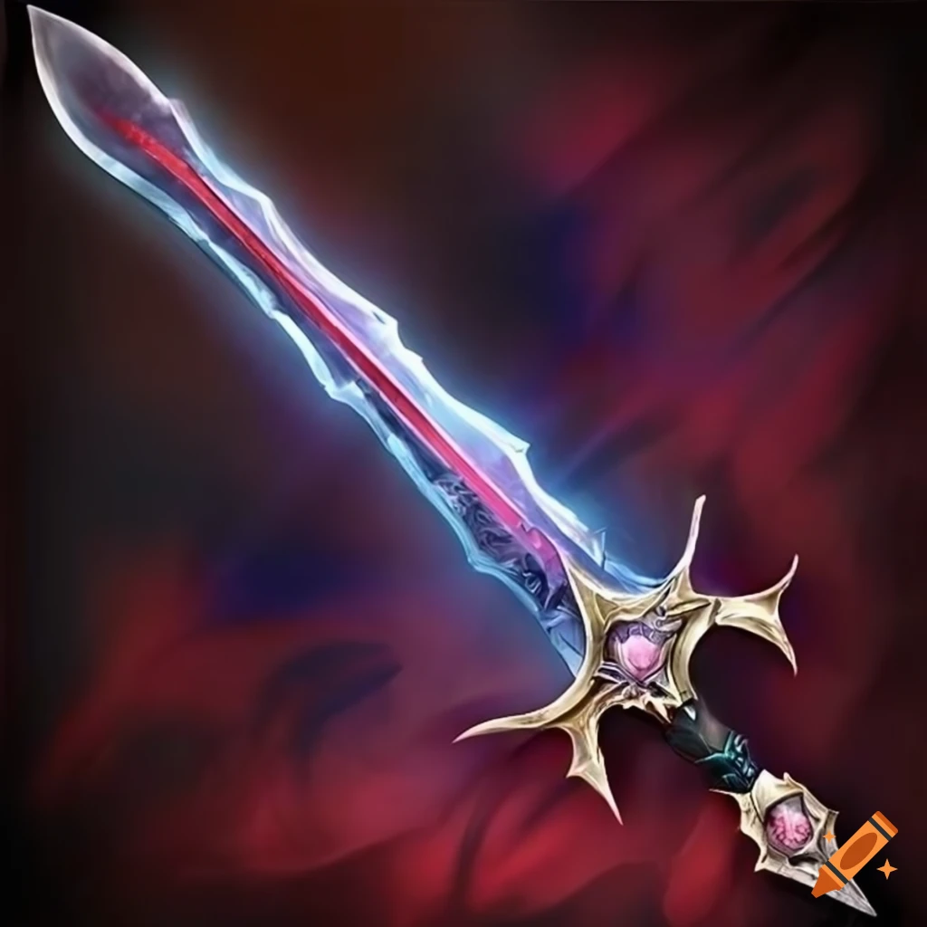 Legendary sword in a fantasy setting on Craiyon