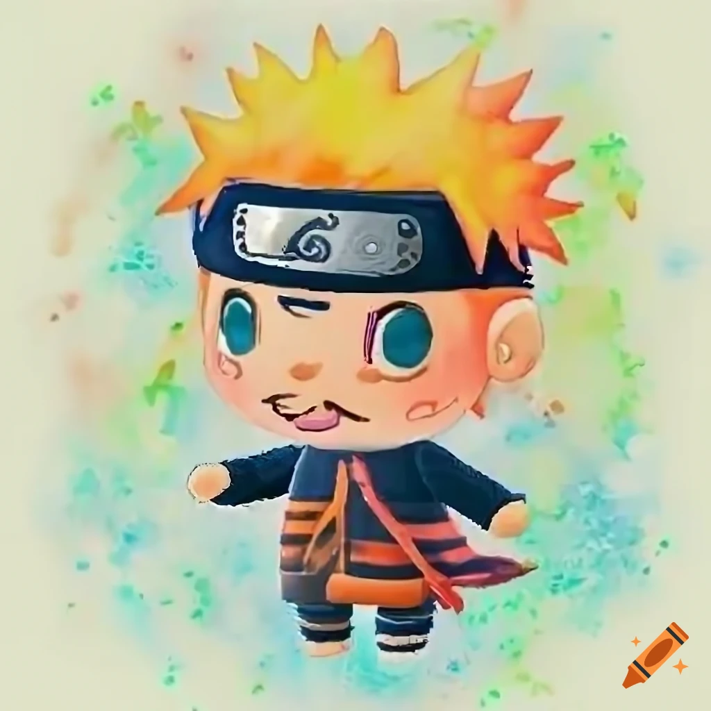 Naruto in Animal Crossing New Horizon in 4K resolution on Craiyon