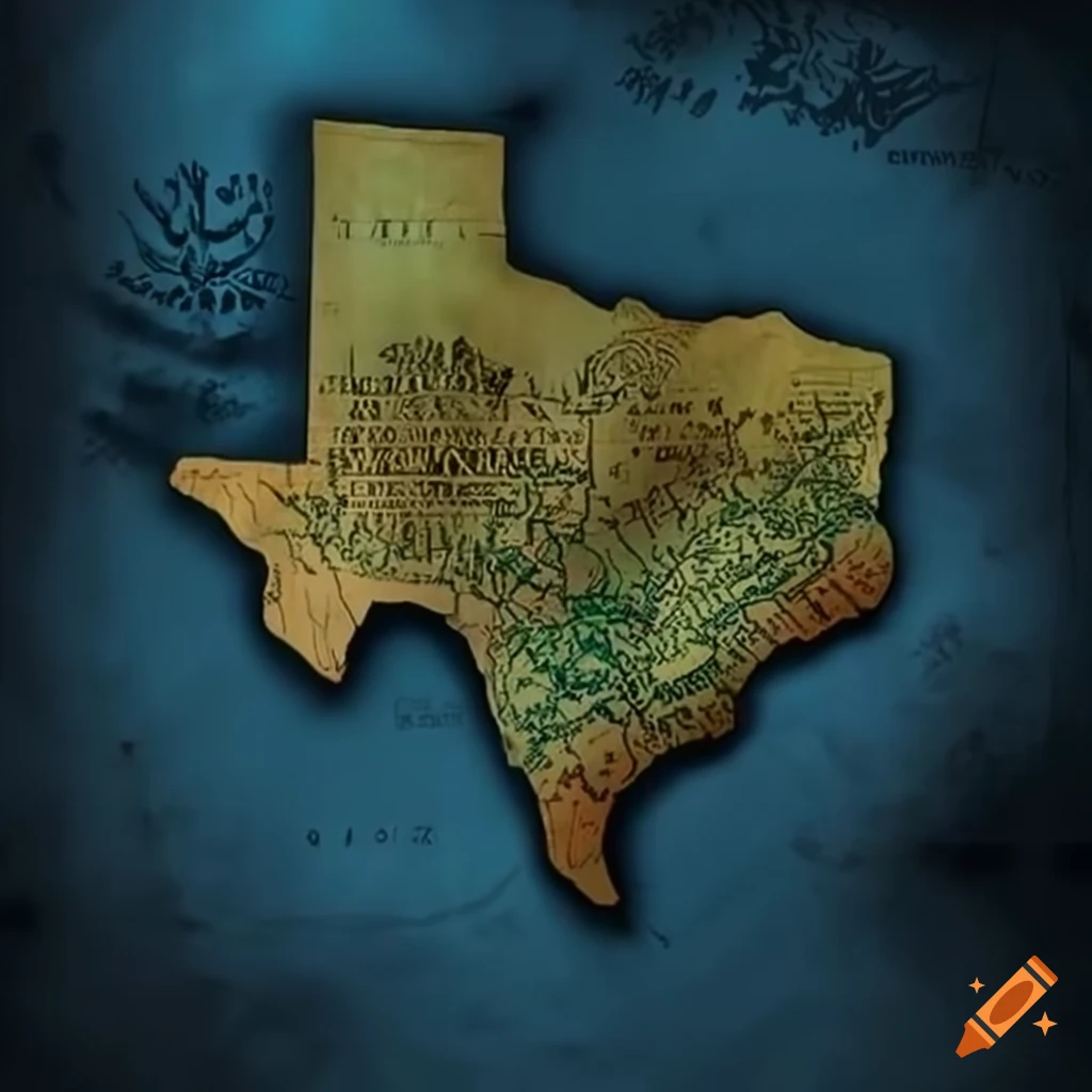 Map of texas in lord of the rings style on Craiyon
