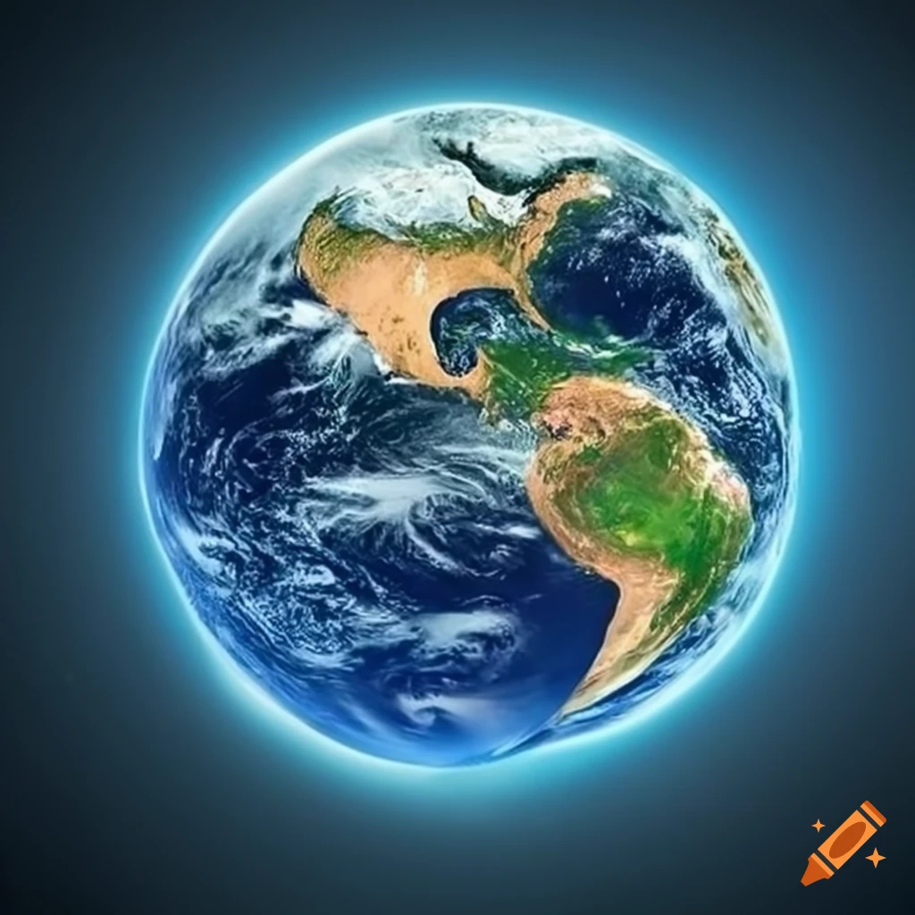 Conceptual depiction of all water on earth on Craiyon