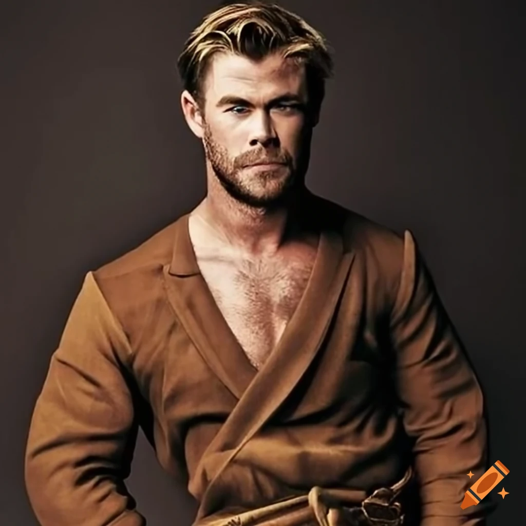 Chris hemsworth dressed in 1900s attire on Craiyon