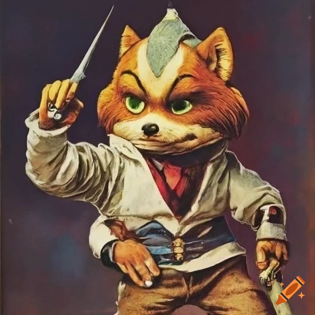 Vintage star fox poster by norman rockwell and james gurney on Craiyon
