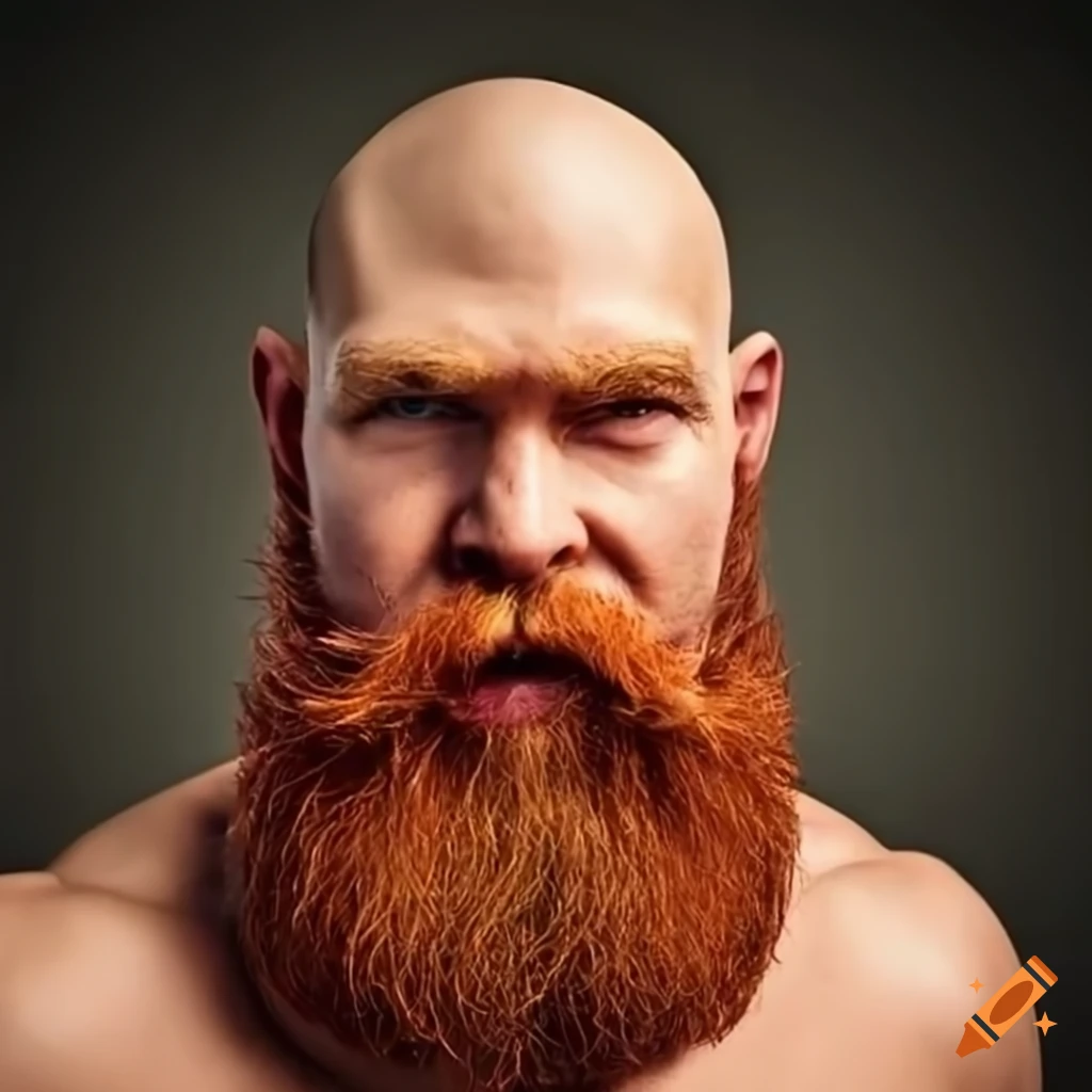 Muscular ginger bearded man on Craiyon