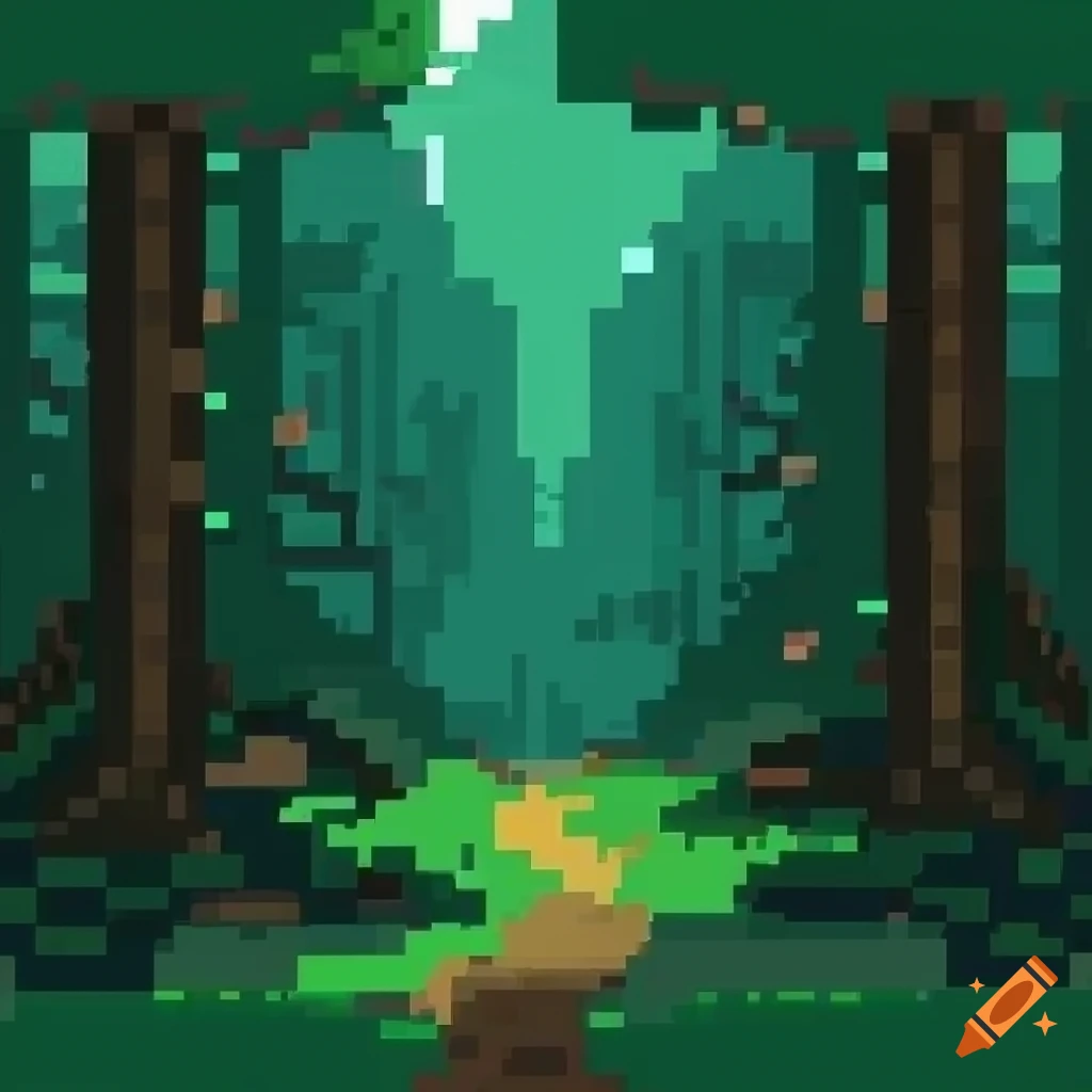 Dense forest in gba pixel art style on Craiyon