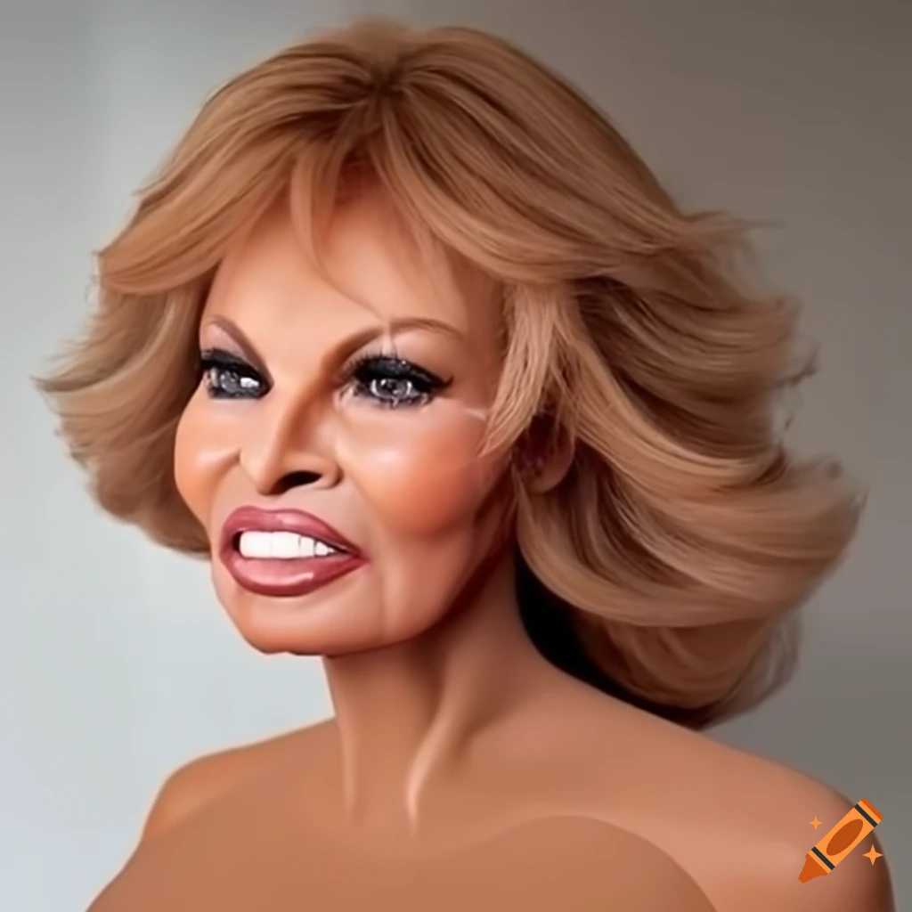 Reimagined iconic image of Raquel Welch as a silicone mannequin on Craiyon