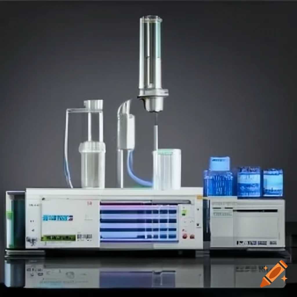 Lab setup for scientific analysis with high performance liquid ...