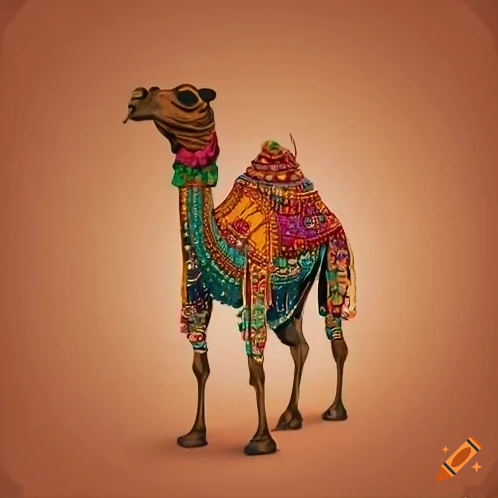 Rajasthani camel on Craiyon
