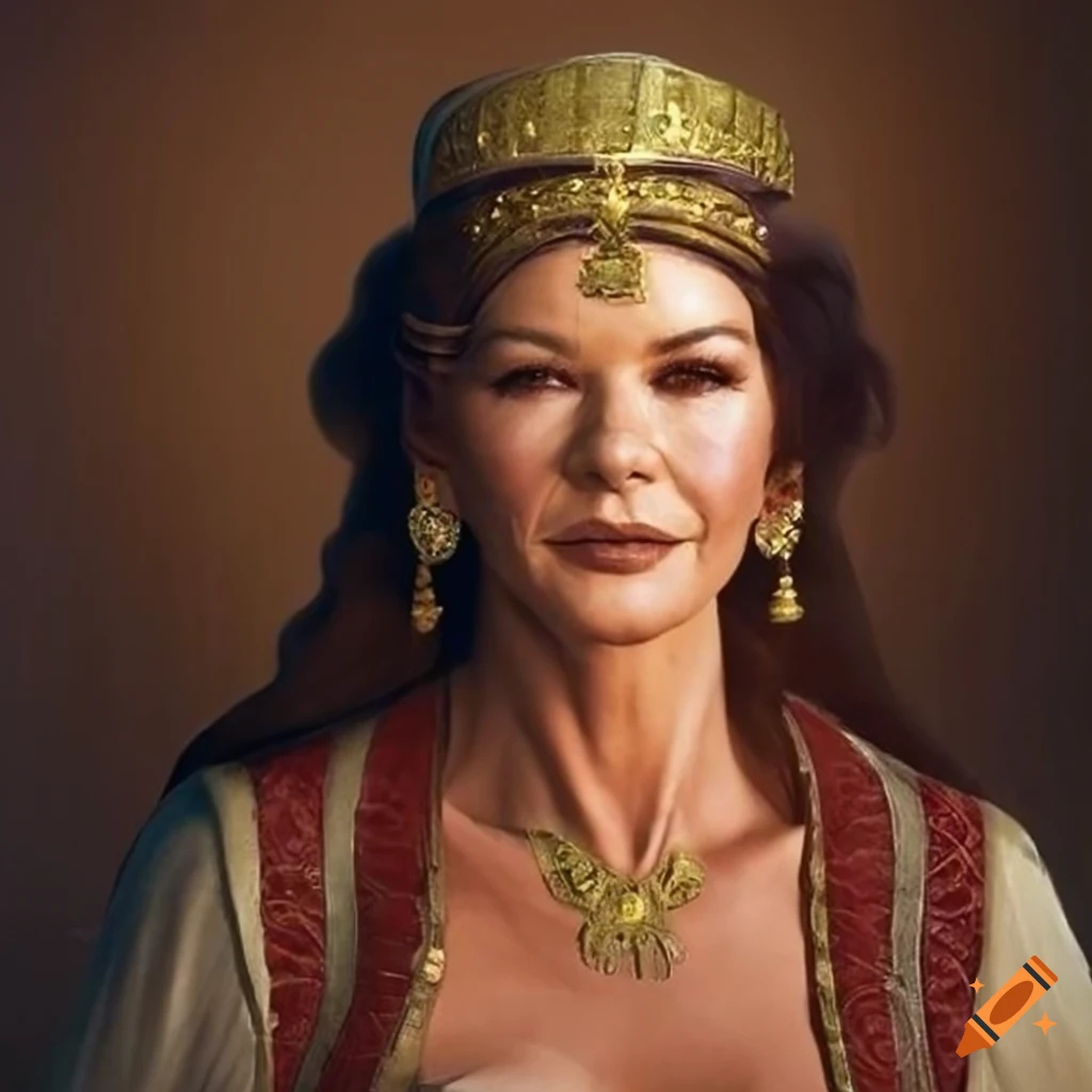 Catherine Zeta-Jones in Persian garb as biblical queen Esther with ...